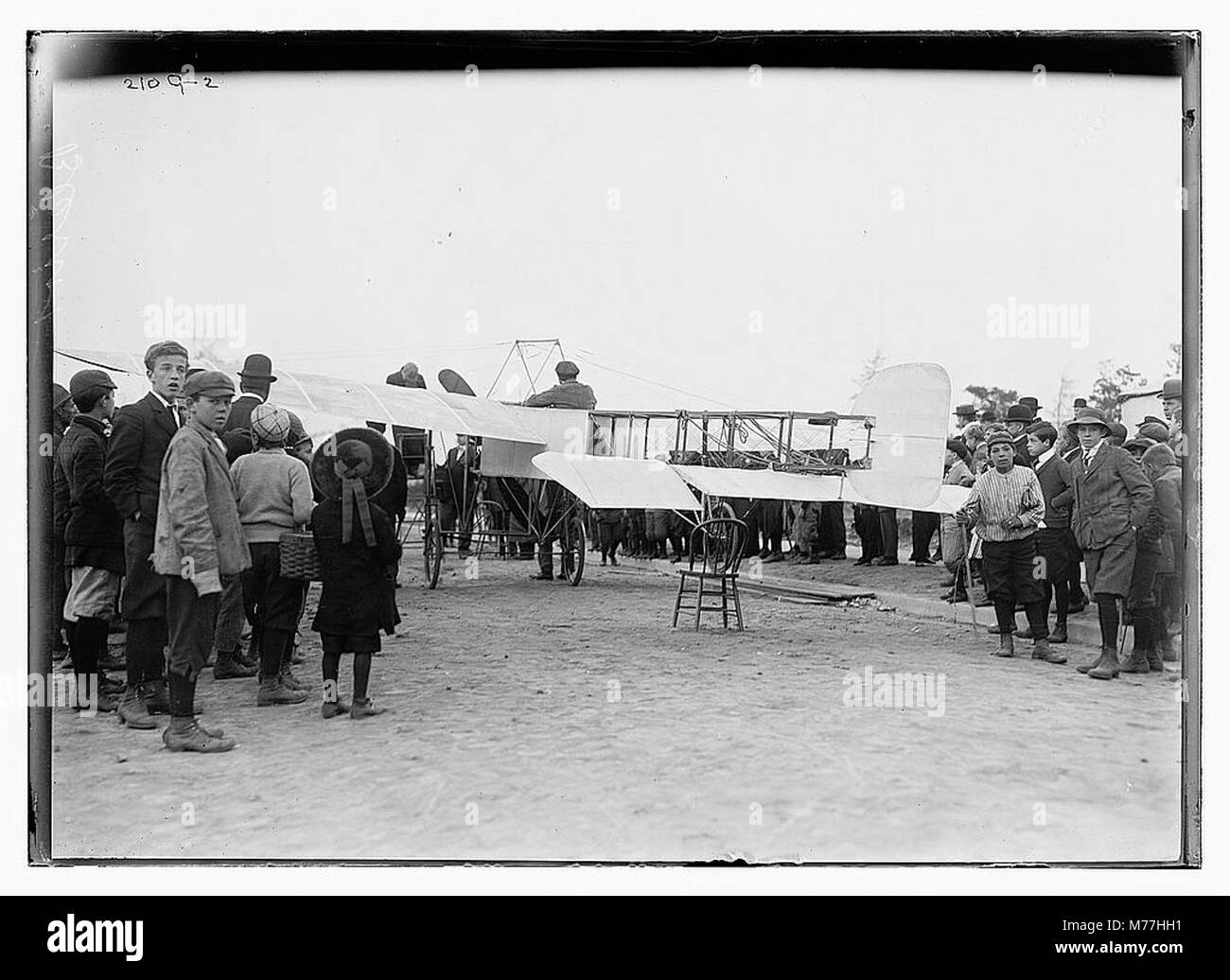 A photograph of the pioneering aviator Louis Bleriot, capturing his ...