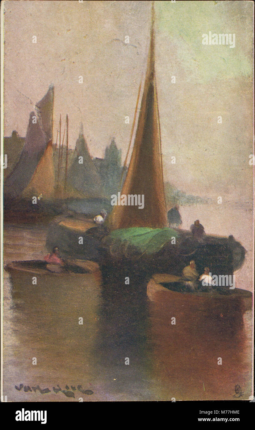 Image showing boats docked at a harbor, capturing the busy marine life ...