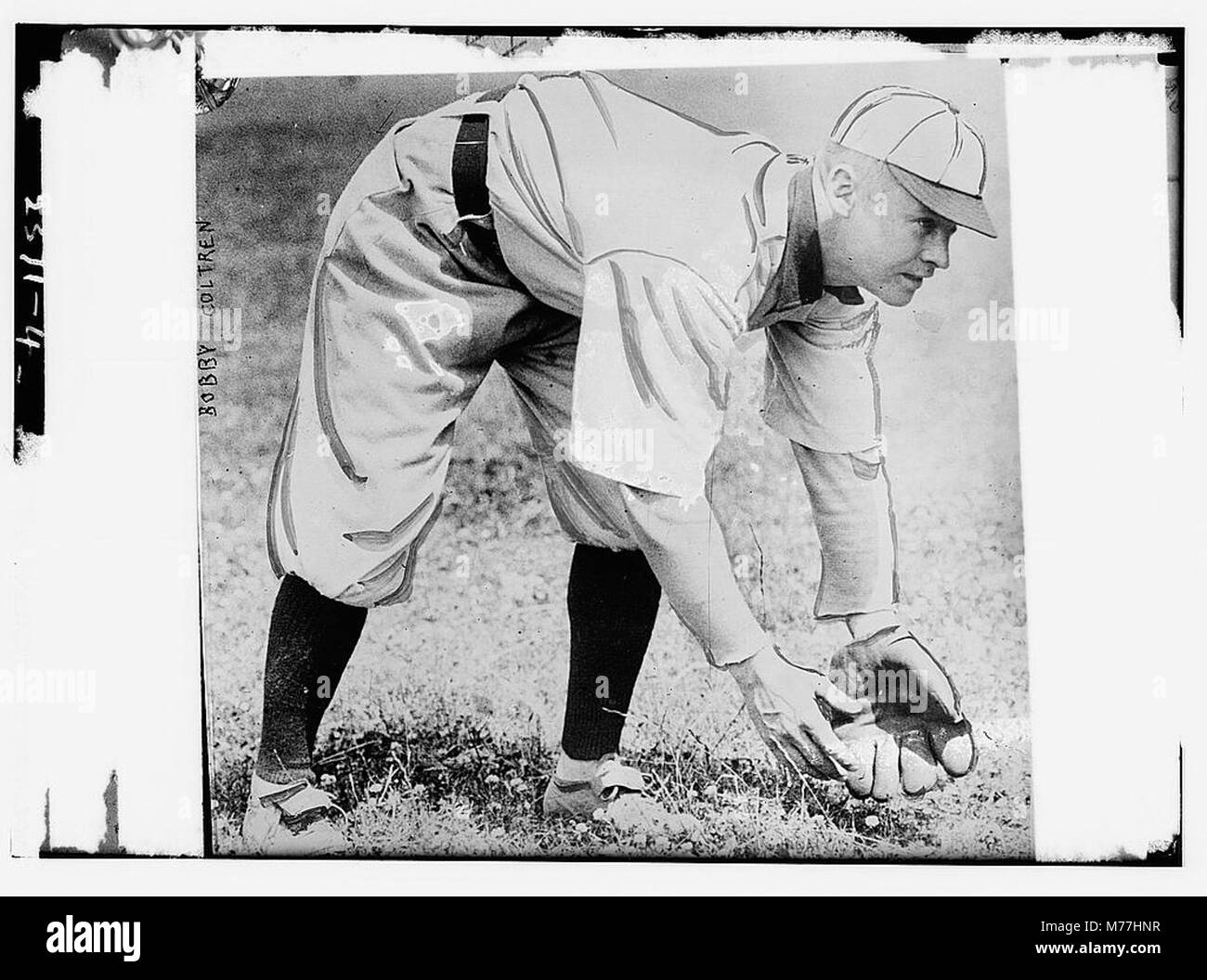 Portrait of Bobby Coltren, a baseball player, showcasing his ...