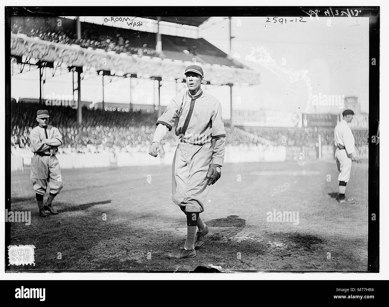 Bob Groom, a player for Washington AL, is pictured at the center of ...