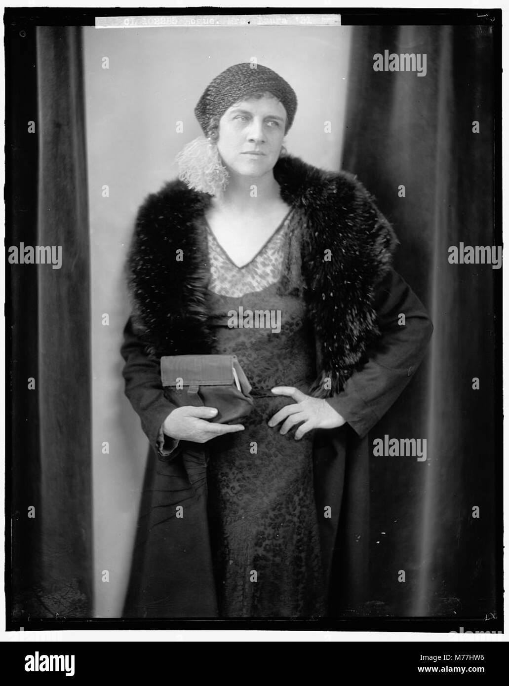 A portrait of Mrs. Laura Bogue, capturing her formal appearance and ...