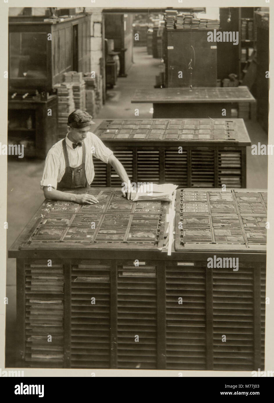 A look at the book manufacturing process, specifically typesetting, an ...