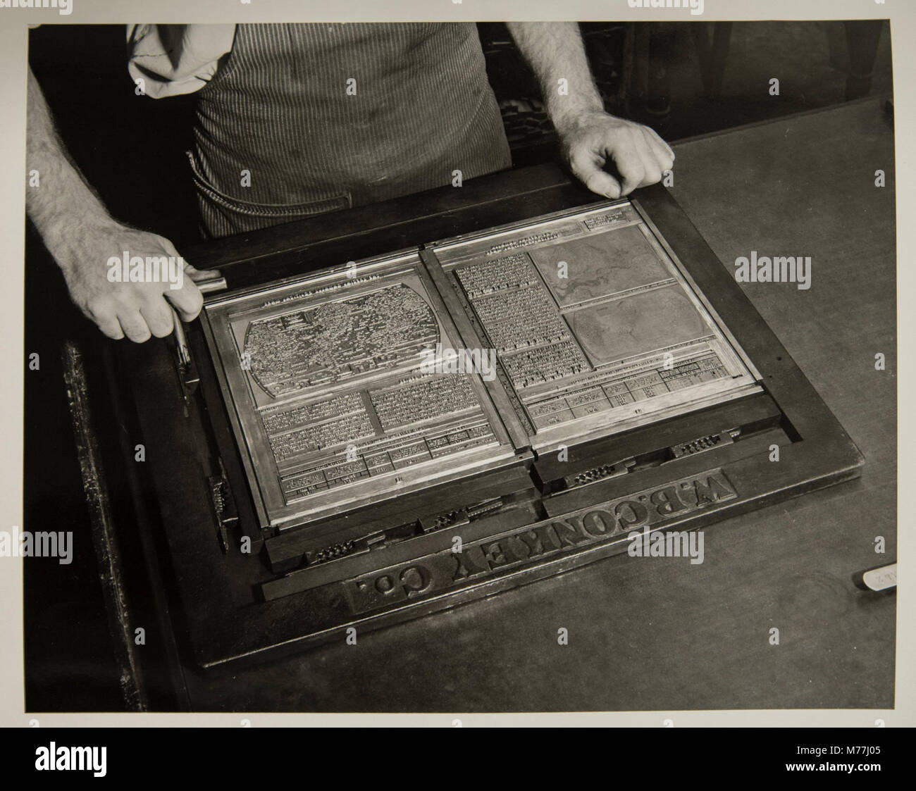 An image showing the process of typesetting in book manufacturing. It ...
