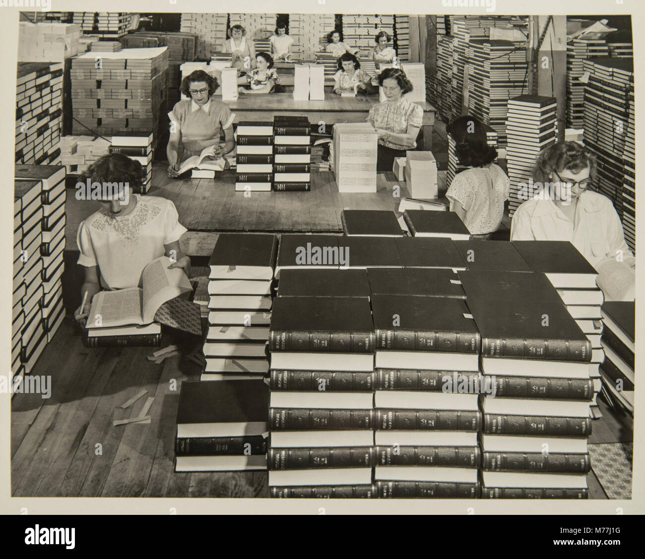 This image illustrates the process of book manufacturing, specifically ...