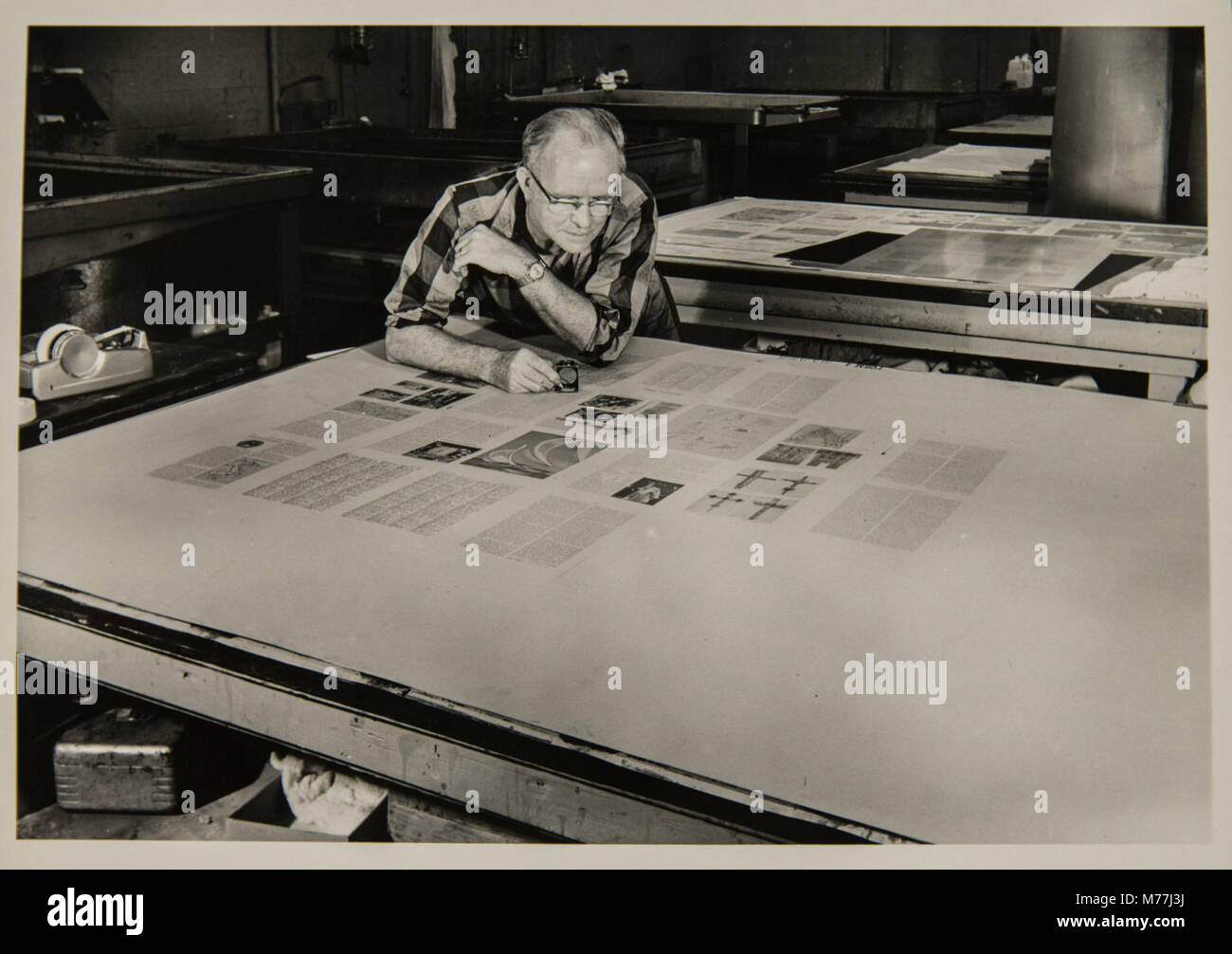 An image depicting the process of book manufacturing, focusing on ...
