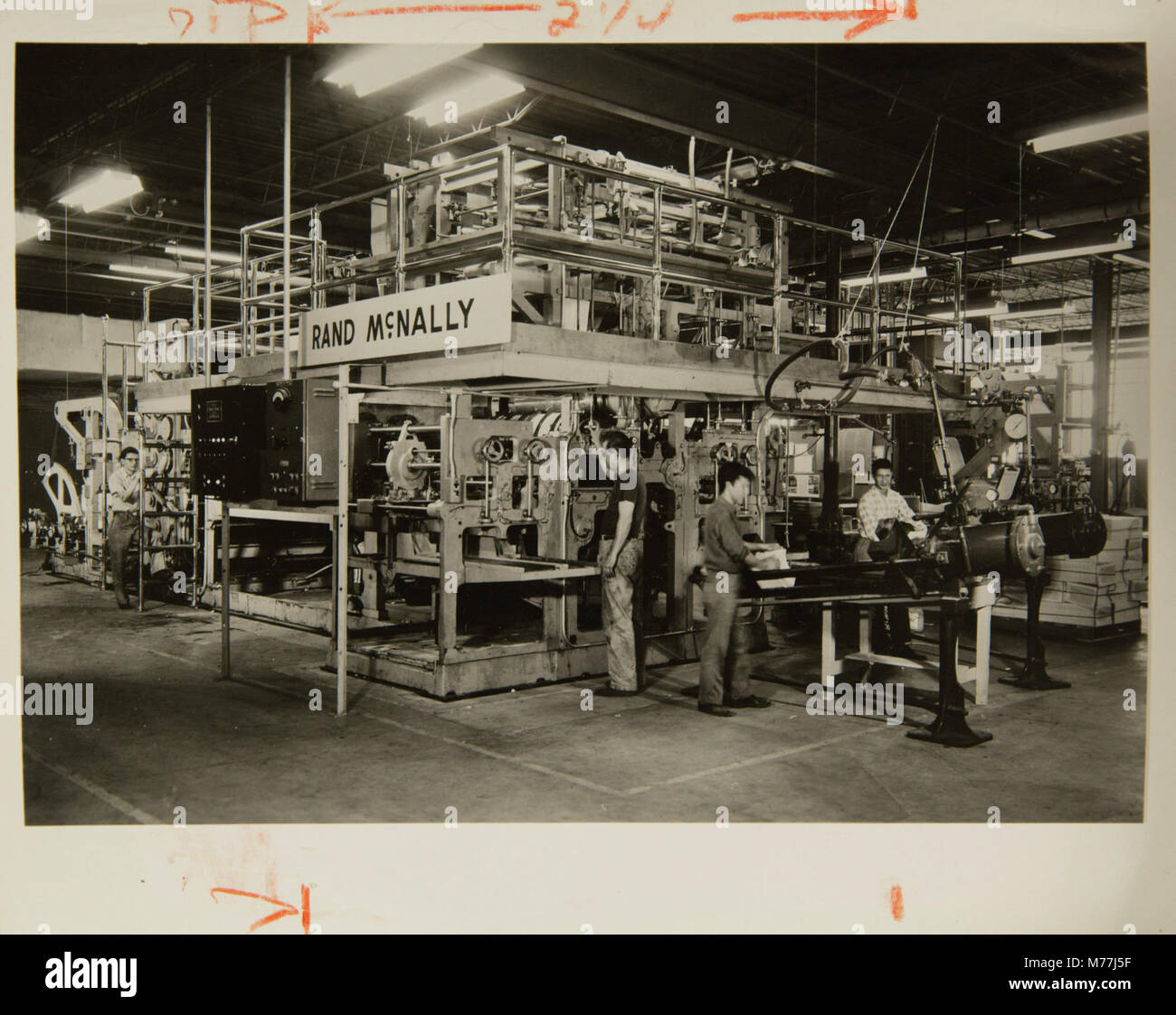Image of an offset press used in book manufacturing, showcasing the ...