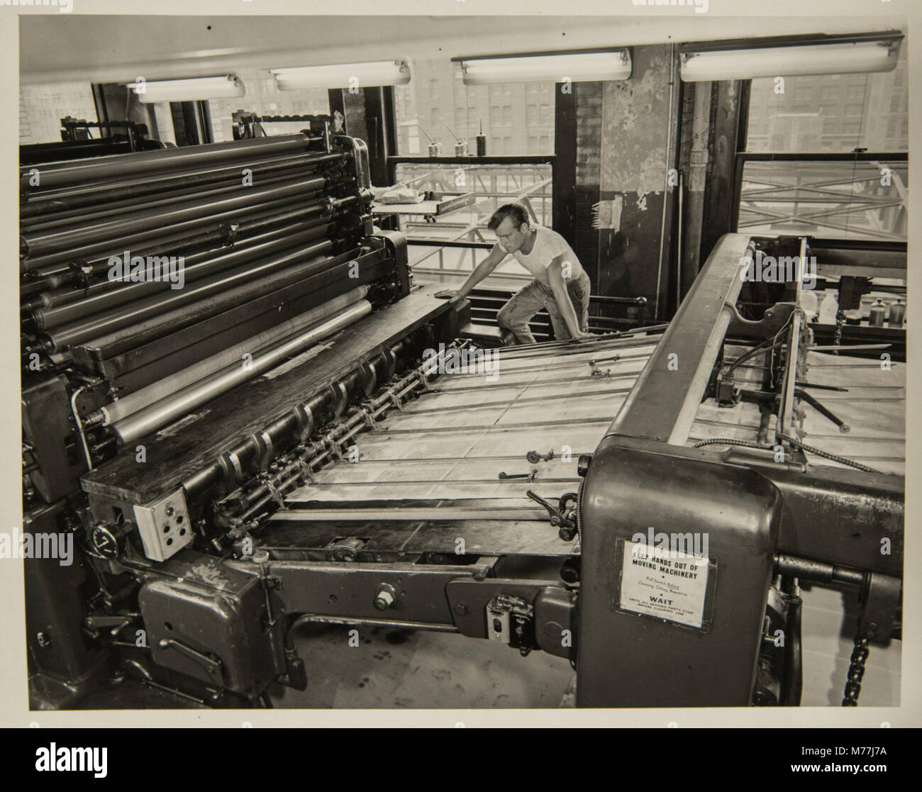 An image illustrating the sheet-fed offset printing process used in ...