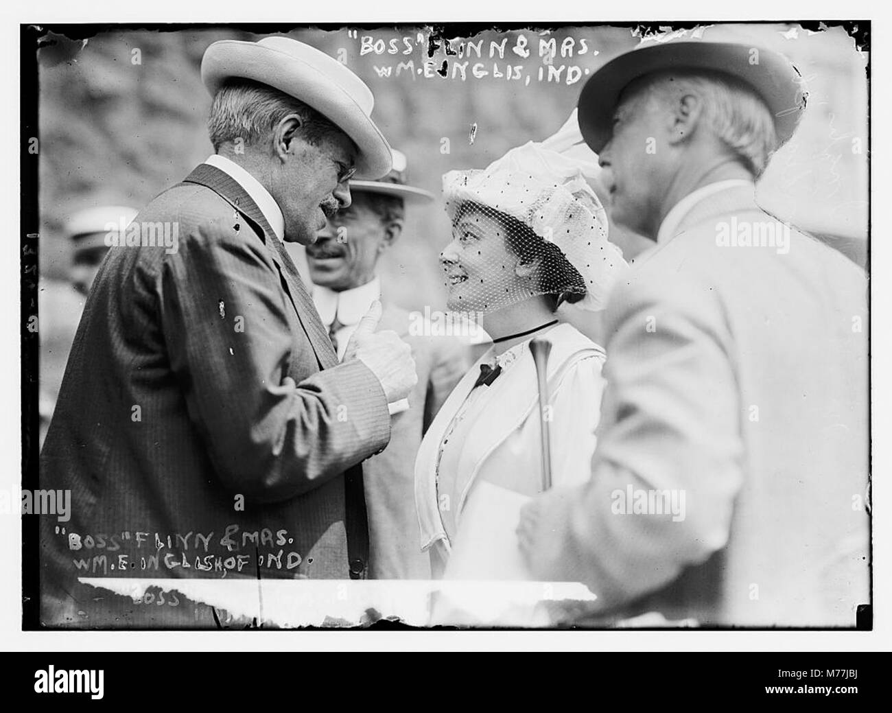 A portrait of Boss Flinn and Mrs. W.E. Inglish of Indiana, capturing ...