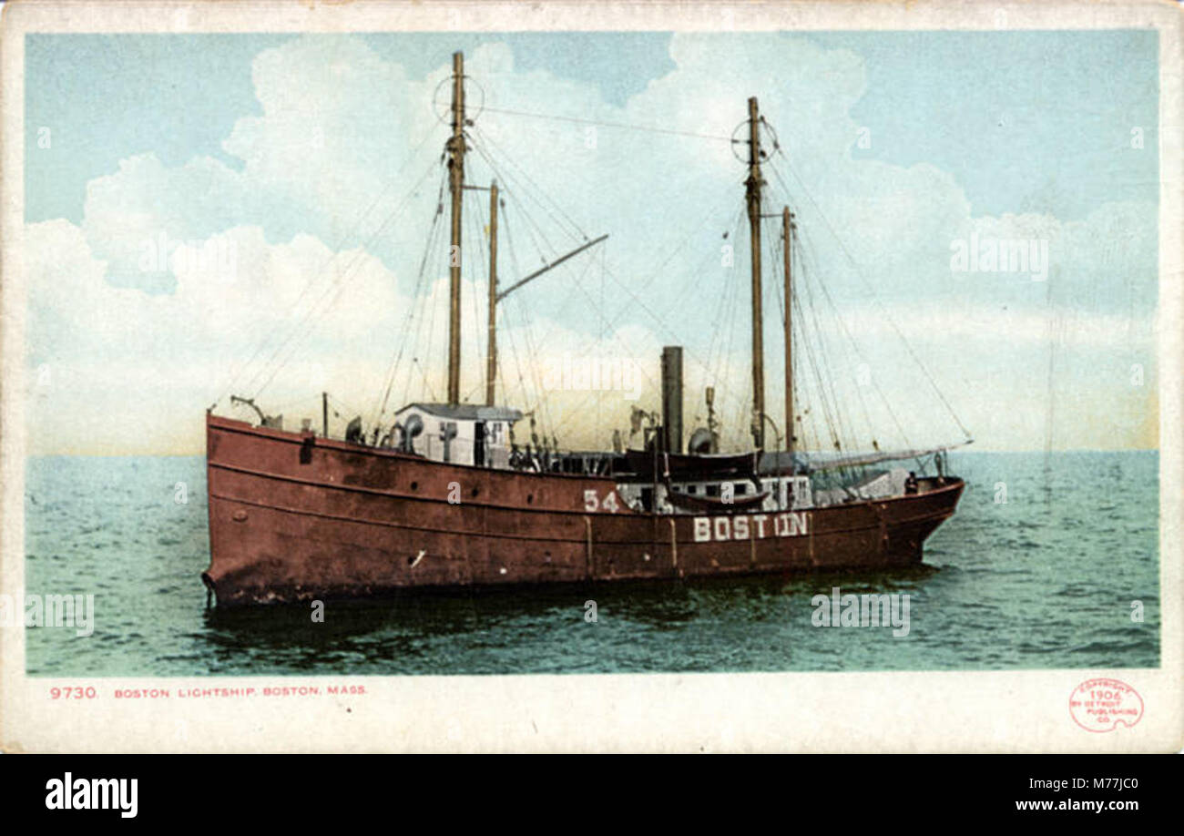 A photograph of the Boston Lightship, an important navigational aid in ...
