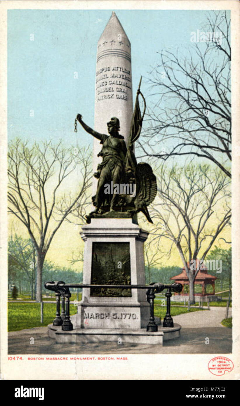 The Boston Massacre Monument, commemorating the tragic events of March ...