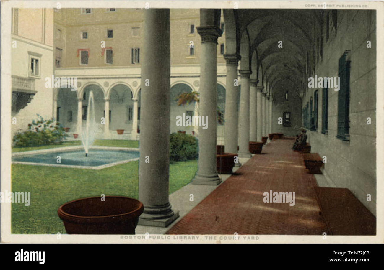 Boston public library courtyard hi-res stock photography and images - Alamy
