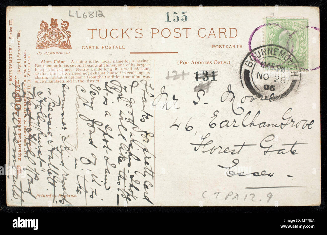 Alum Chine, a picturesque coastal area in Bournemouth, England, known ...