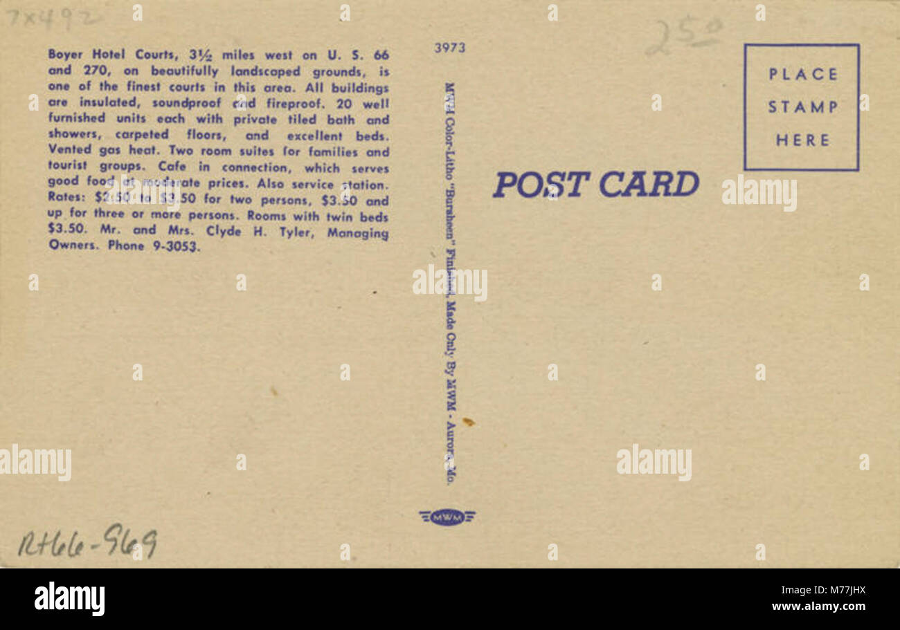 A historical photograph of Boyer Hotel Court, showcasing the ...