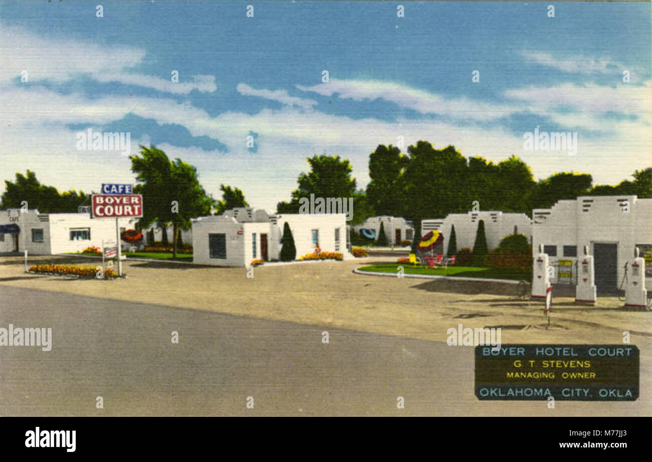 The Boyer Hotel Court, a historic location likely built in the early to ...