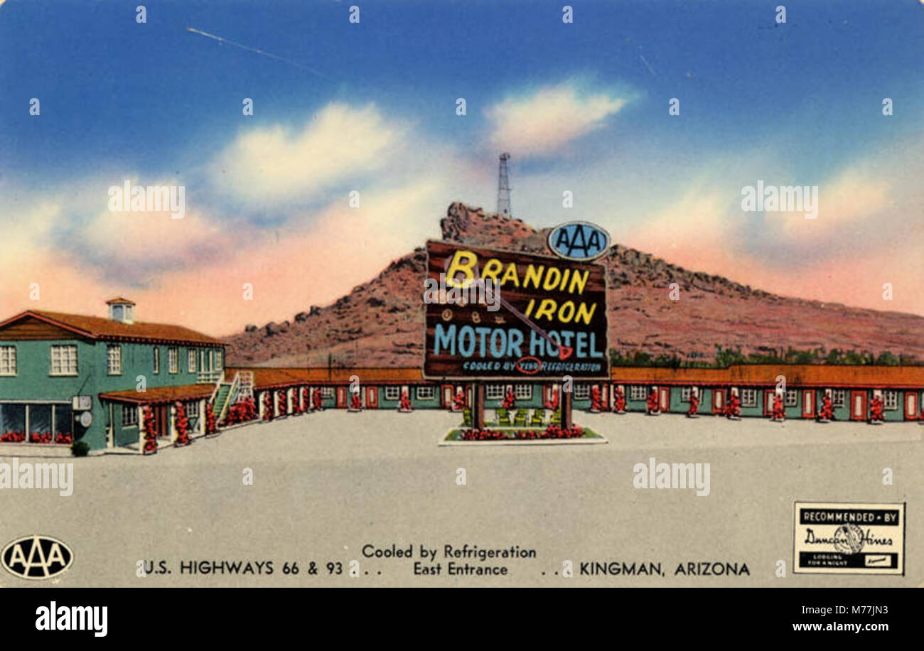 A photograph of the Brandin' Iron Motel, owned by Mr. and Mrs. N.T ...