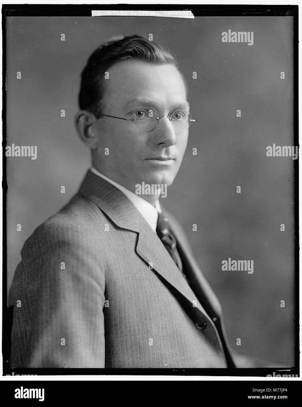 A portrait of Sam Bratton, a U.S. Senator, illustrating his political ...
