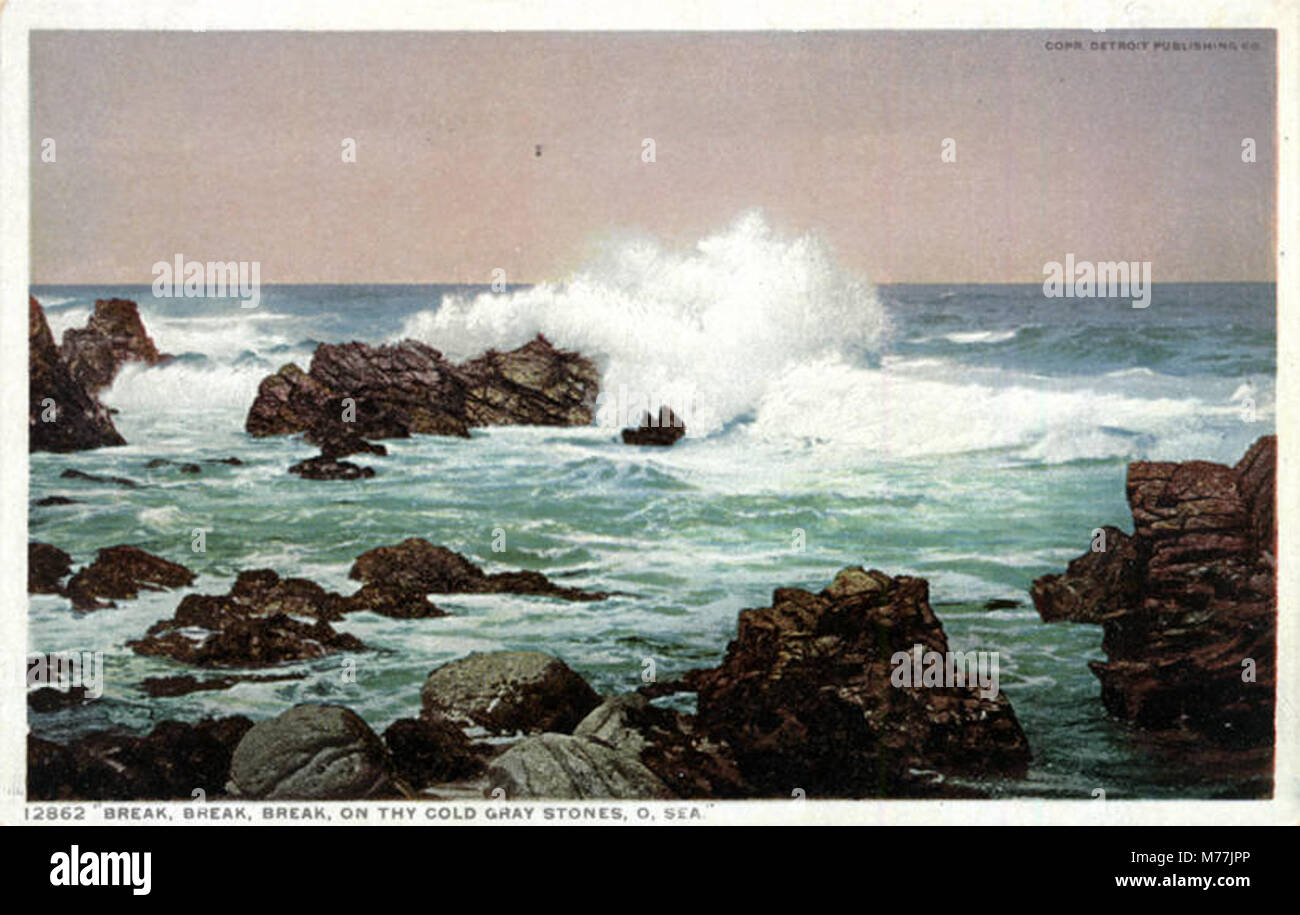 A visual representation inspired by the poem 'Break, Break, Break' by ...