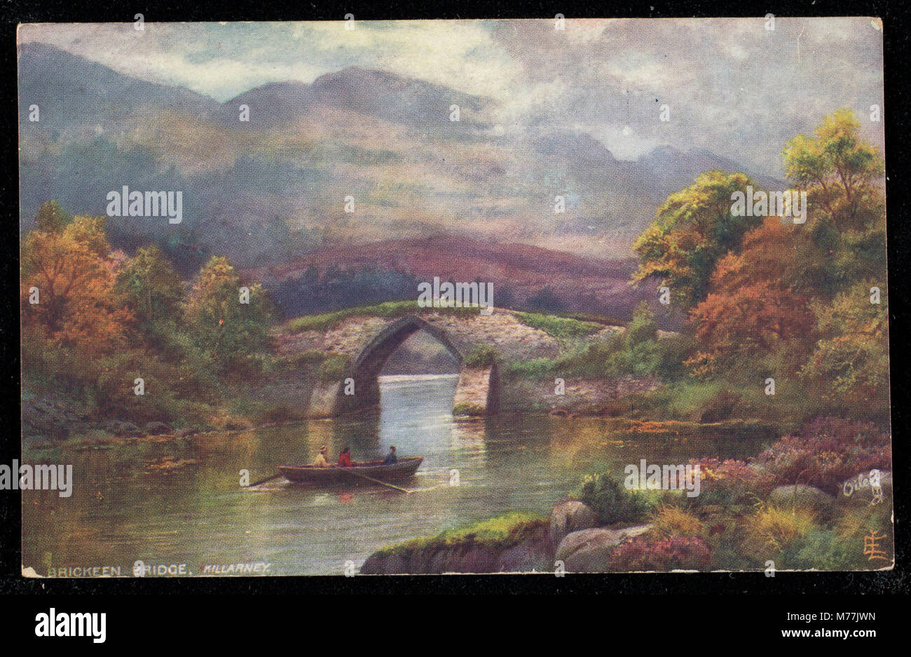 Another view of Brickeen Bridge in Killarney, Ireland, highlighting the ...