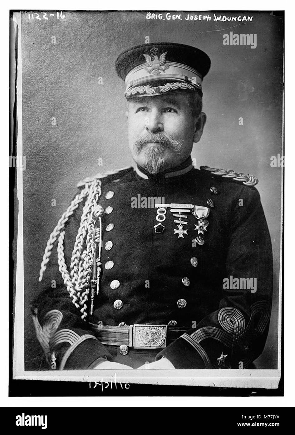 Portrait of Brigadier General Joseph W. Duncan in full military uniform ...