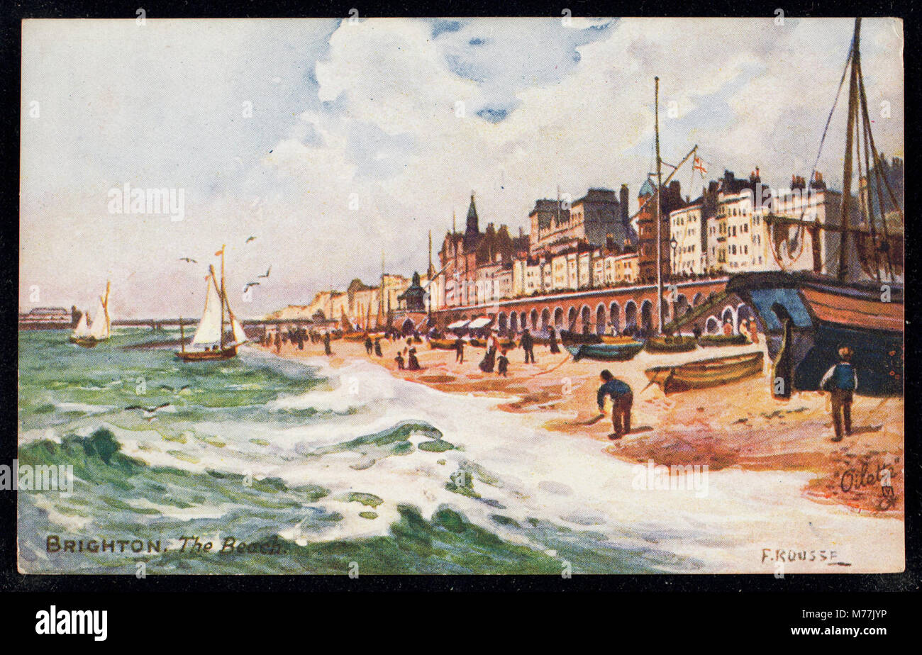 A scenic view of Brighton Beach, showcasing the iconic seaside location ...