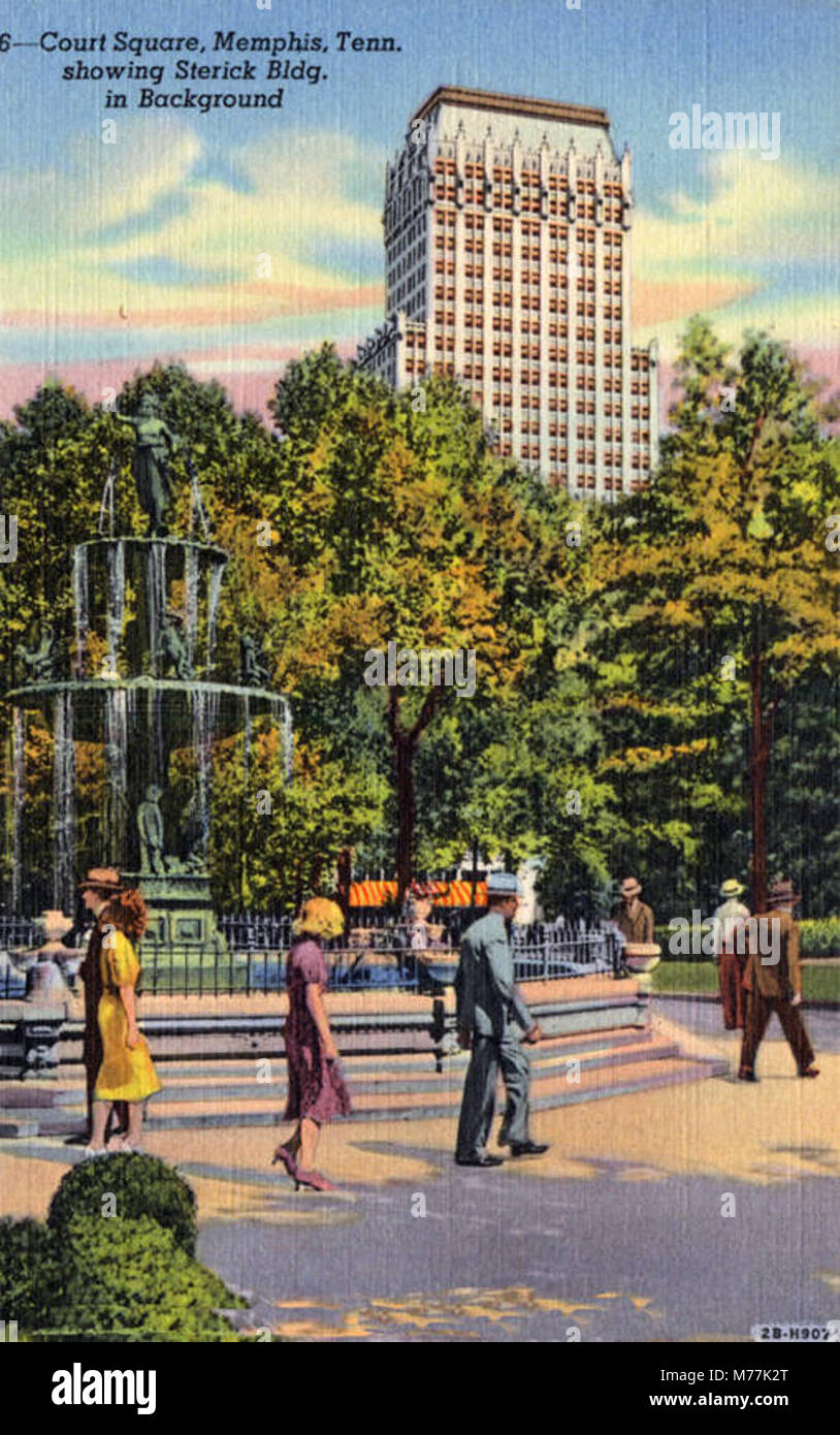 A historical photograph of 6-Court Square in Memphis, Tennessee ...