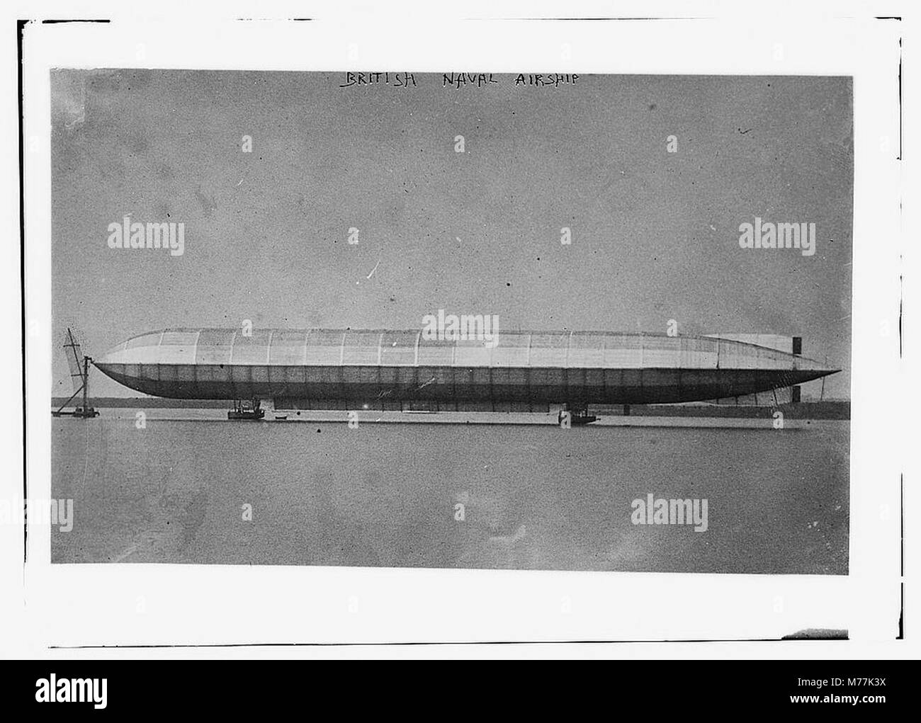 The image showcases a British naval airship, emphasizing its design and ...