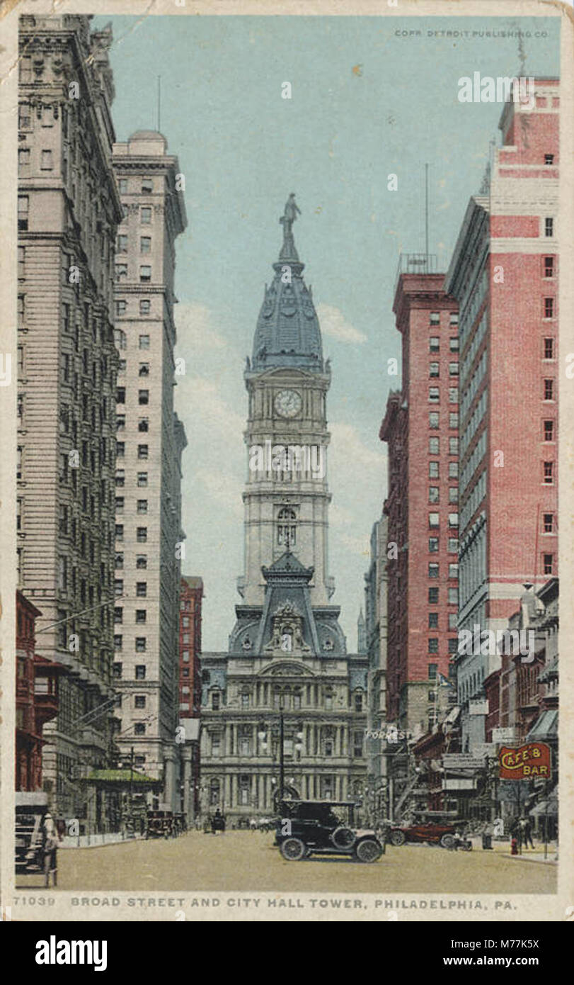Photograph of Broad Street and City Hall Tower in Philadelphia ...