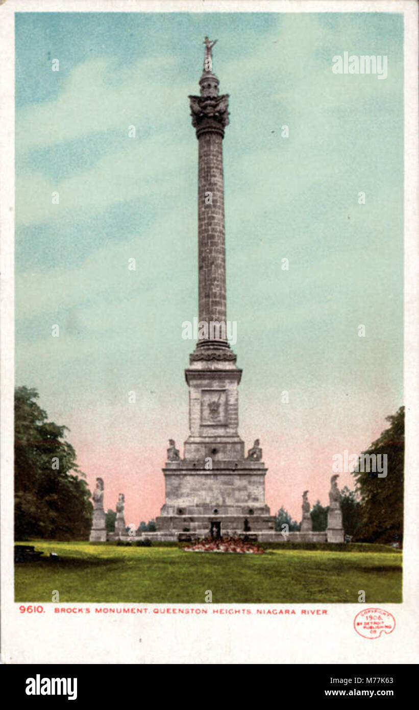 Brock's Monument at Queenston Heights marks the site of a significant ...