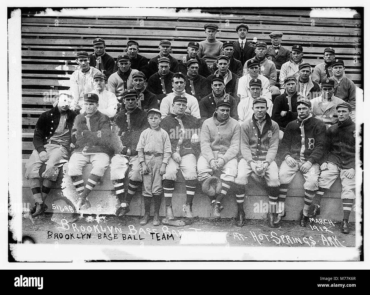 A photograph from spring training in Hot Springs, Arkansas, showing the ...