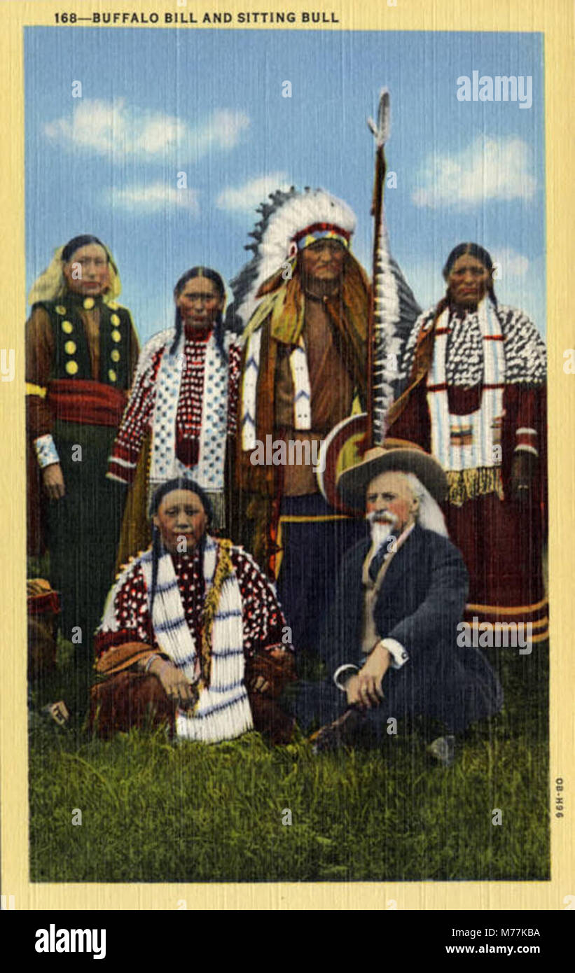 Photograph of Buffalo Bill Cody and Sitting Bull, two prominent figures ...
