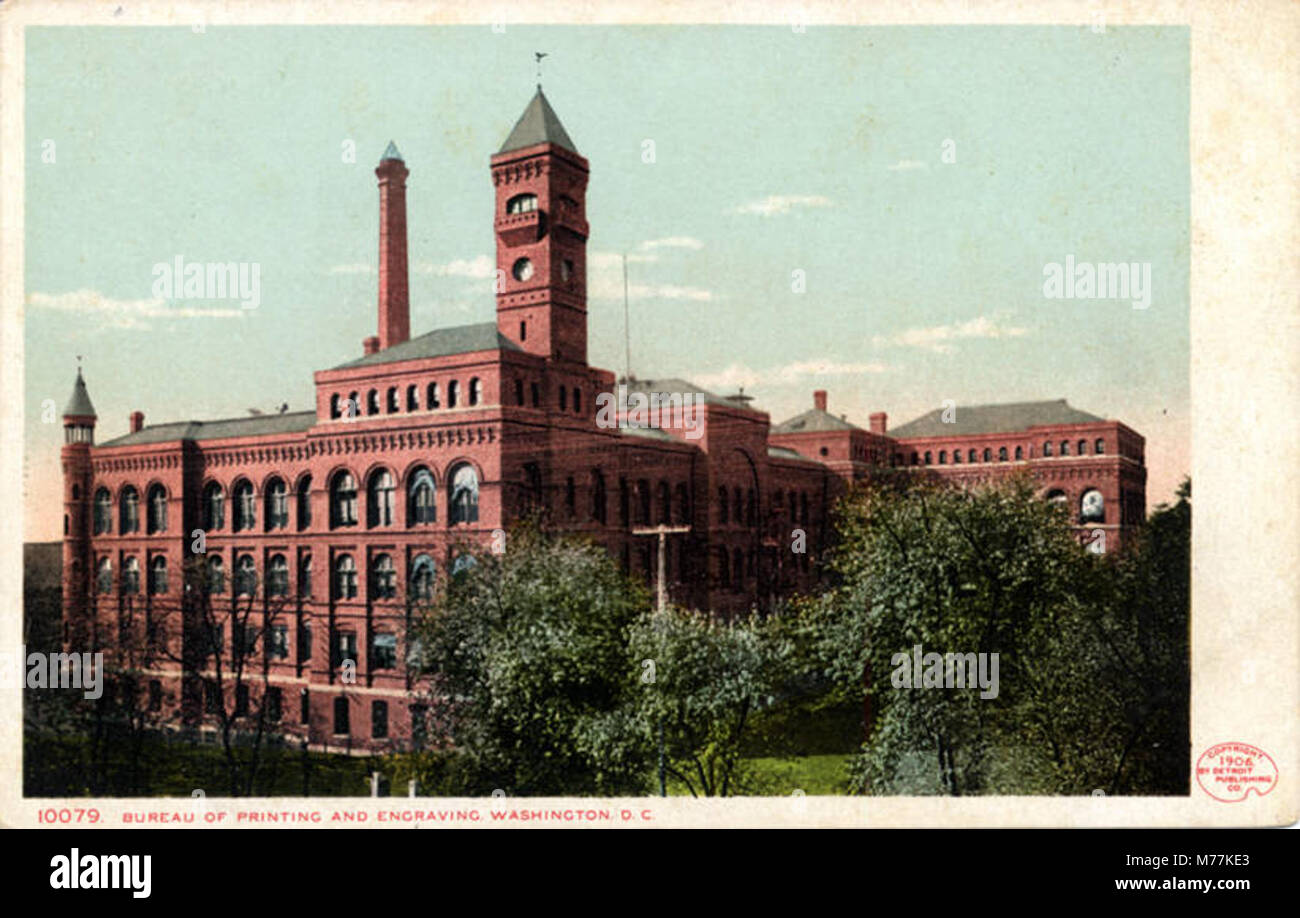 A photograph of the Bureau of Printing and Engraving, the U.S ...