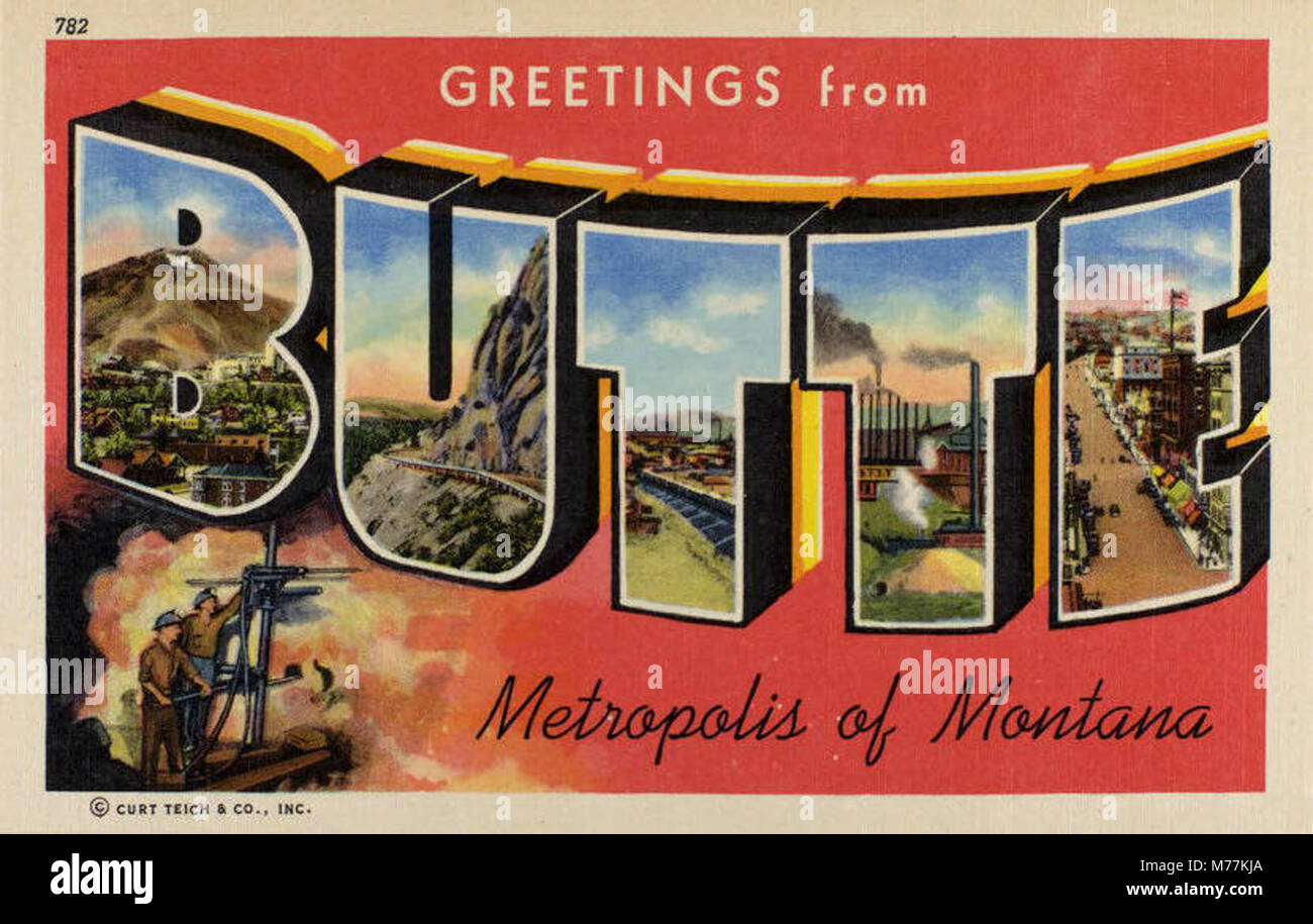 Butte MT - Greetings from Butte, Metropolis of Montana (NBY 430340 ...