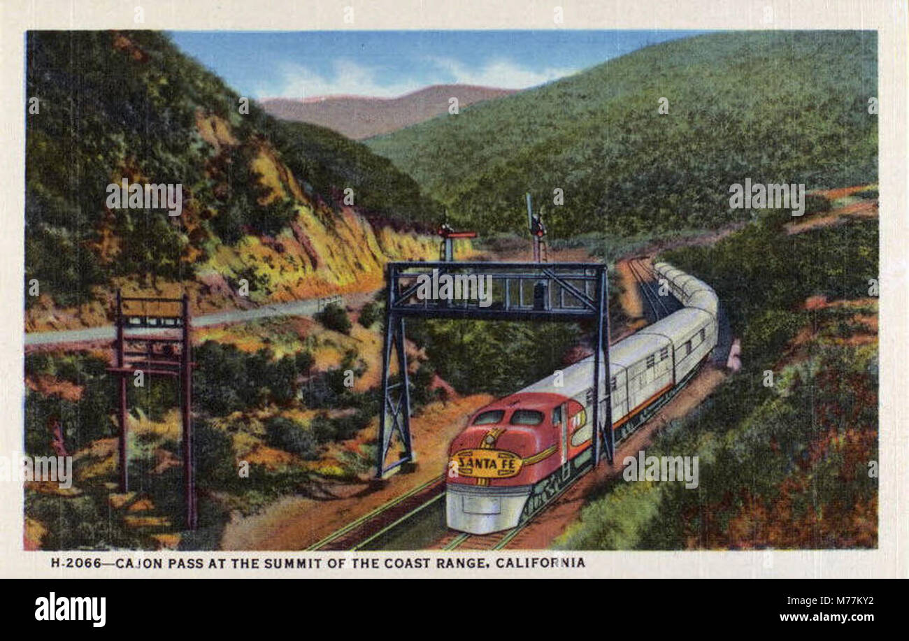 A scenic photograph of Cajon Pass, located at the summit of the Coast ...