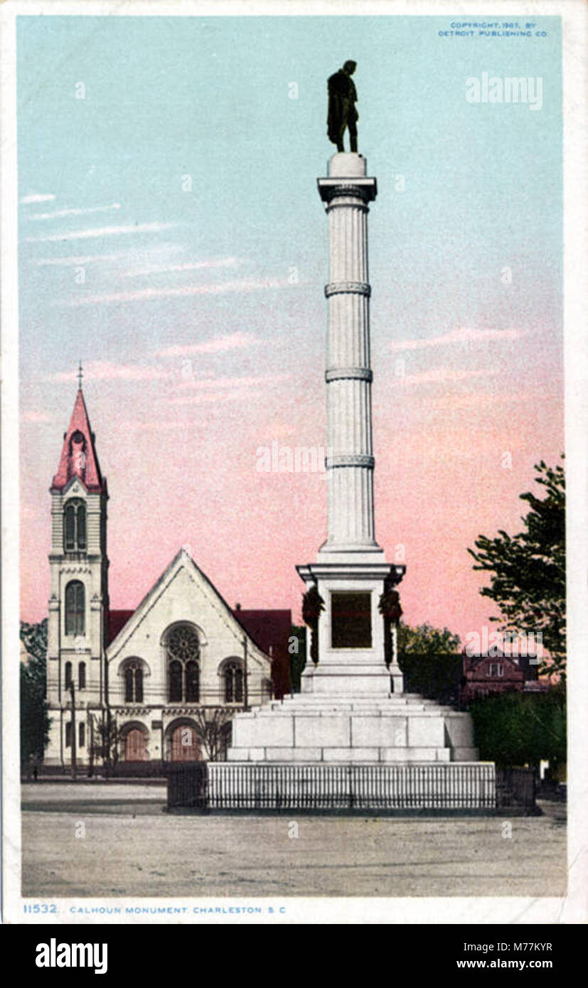 The Calhoun Monument in Charleston, South Carolina, stands as a tribute ...