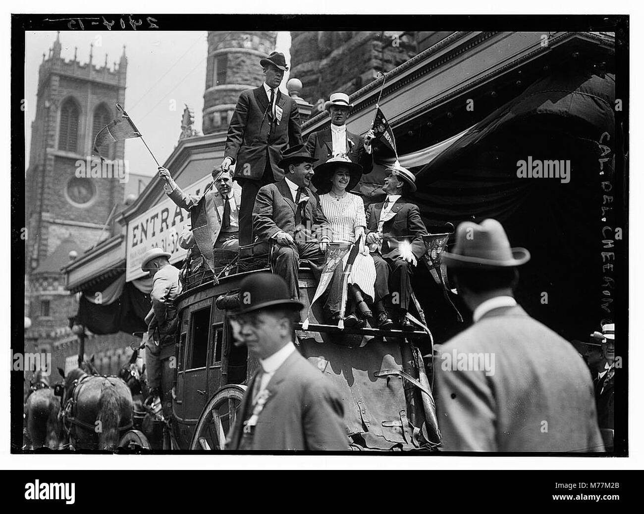 The image captures California delegates arriving at the 1912 Republican ...