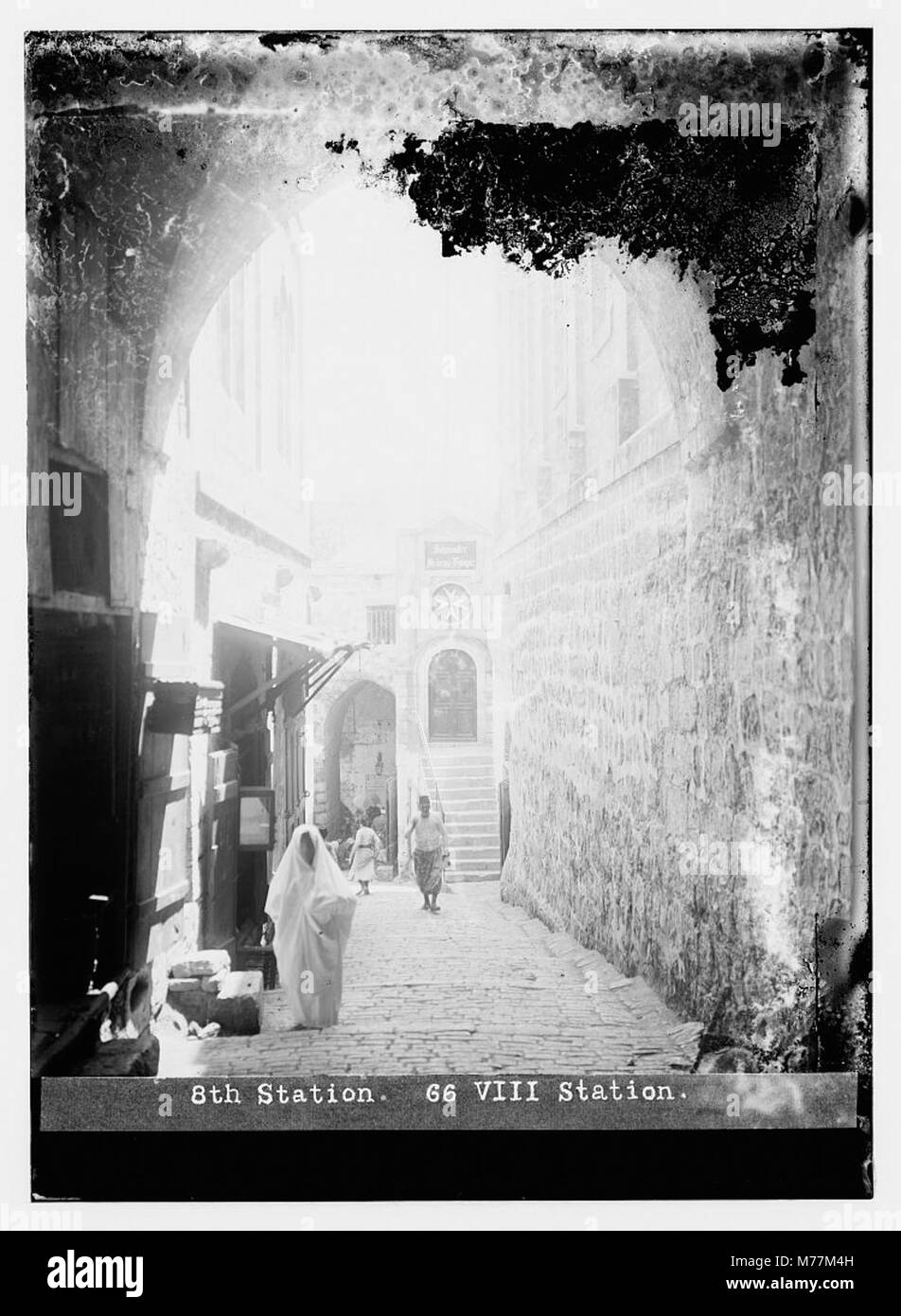 A photograph documenting the 8th Station, preserved by the Library of ...