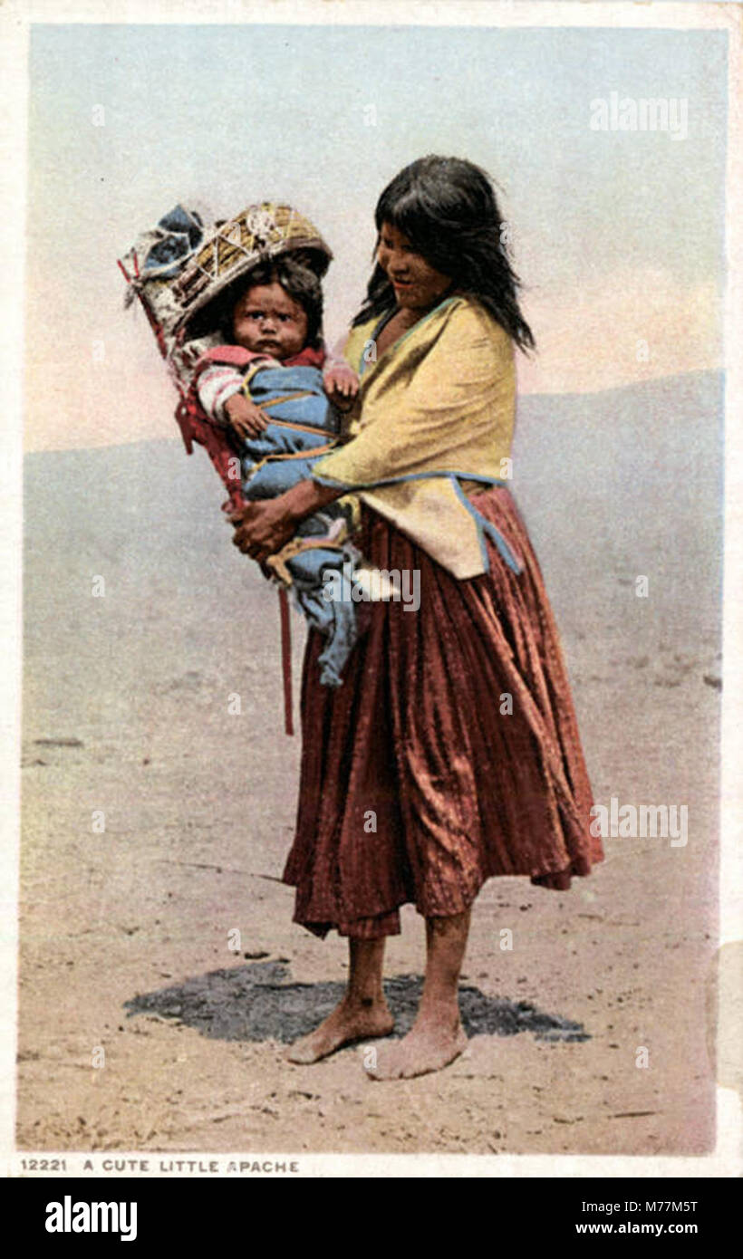 A photograph of a young Apache individual, showcasing traditional ...