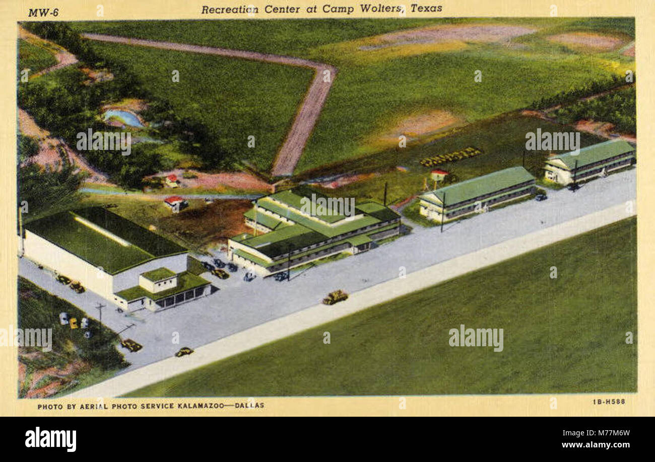Recreation center at Camp Wolters, Texas, a U.S. Army training facility ...