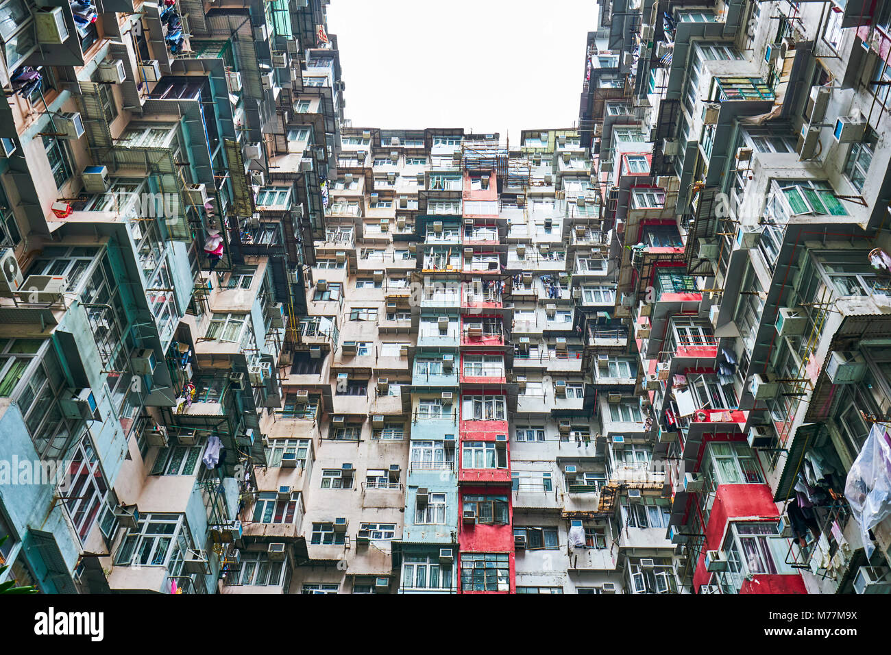Densely crowded apartment buildings, Hong Kong Island, Hong Kong, China ...