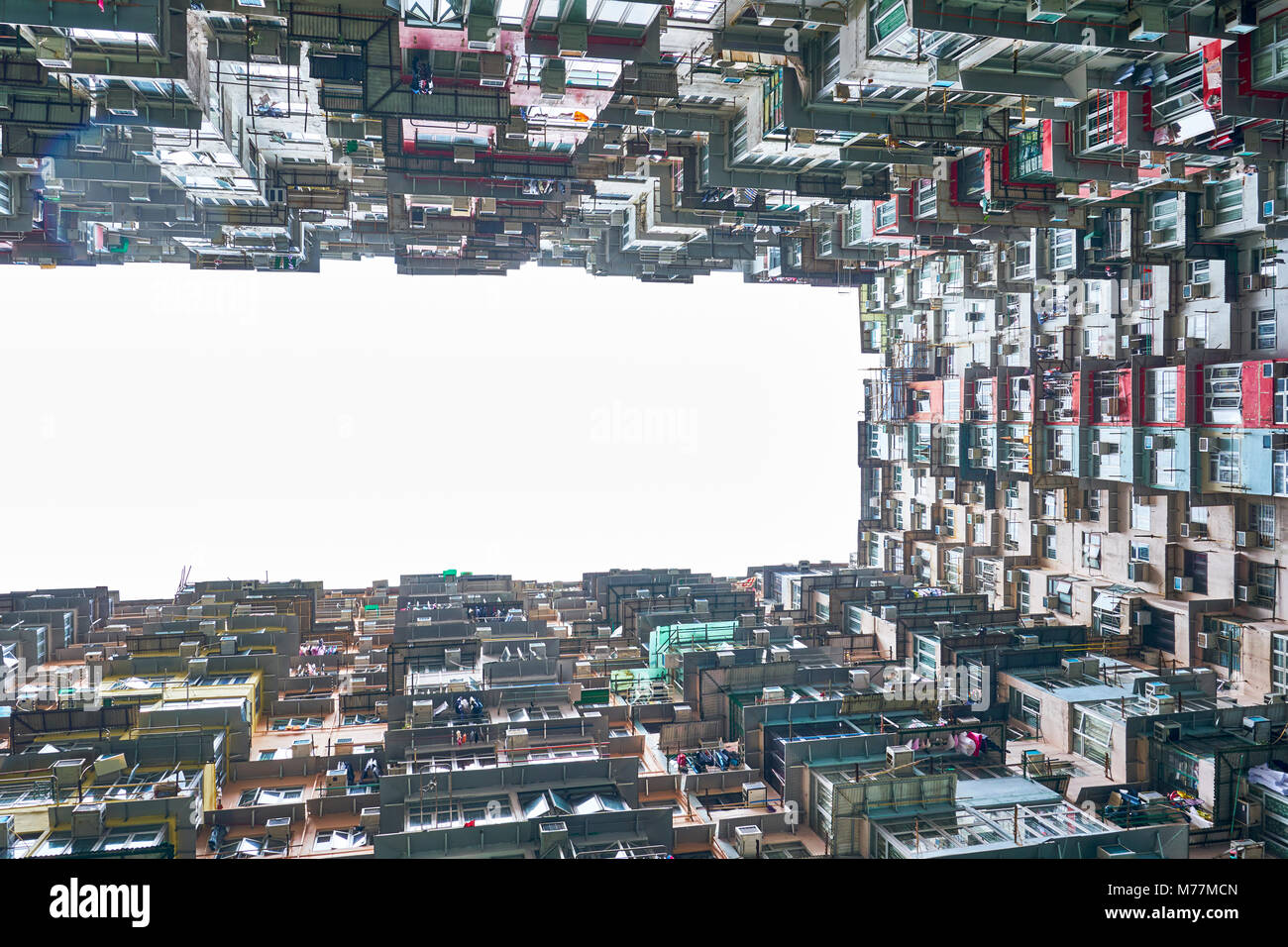 Densely crowded apartment buildings, Hong Kong Island, Hong Kong, China ...