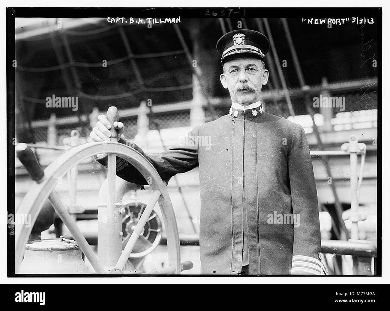 A portrait of Captain B.H. Tillman, showcasing his military or maritime ...