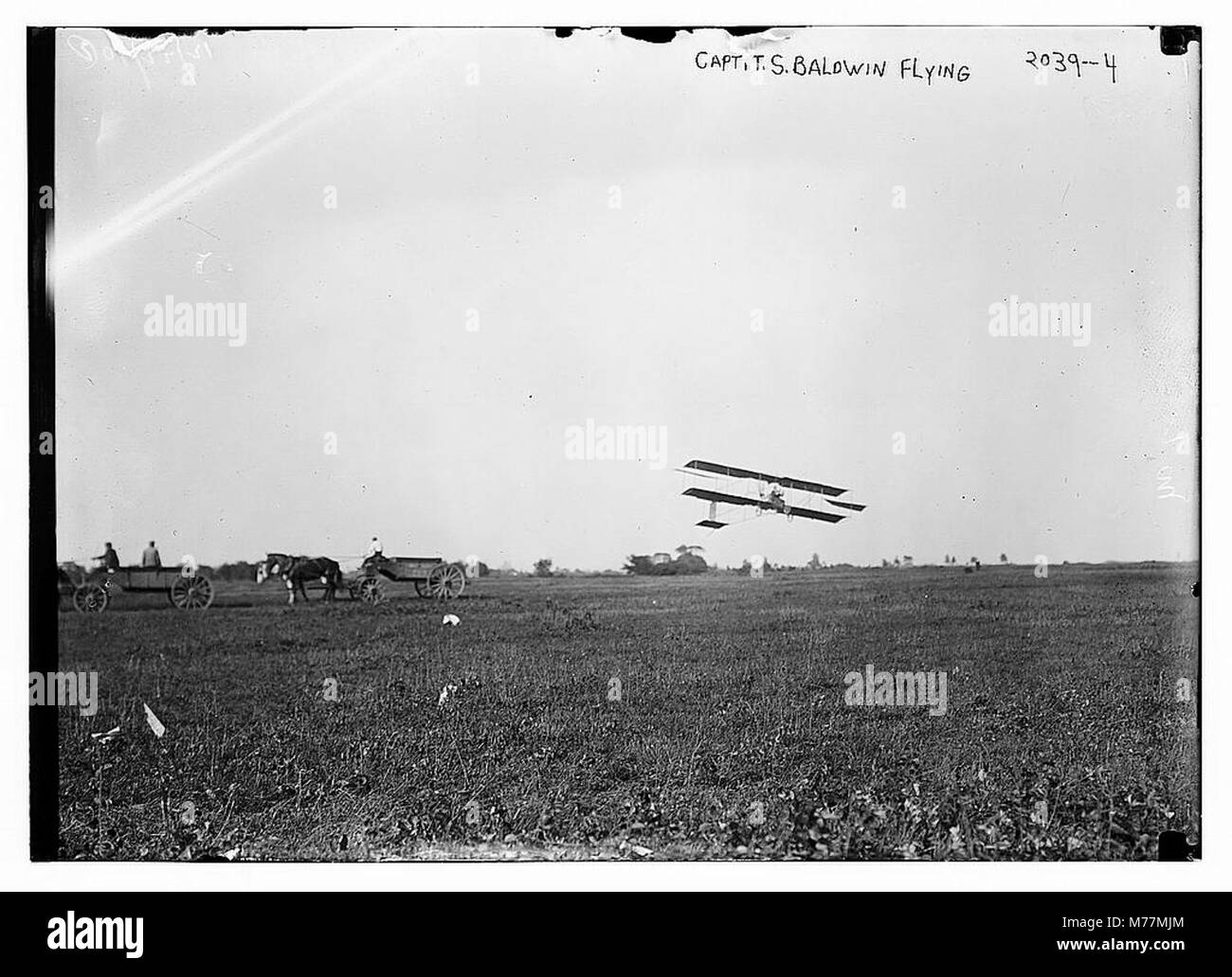 Captain T.S. Baldwin was a pioneer in aviation. This photograph likely ...