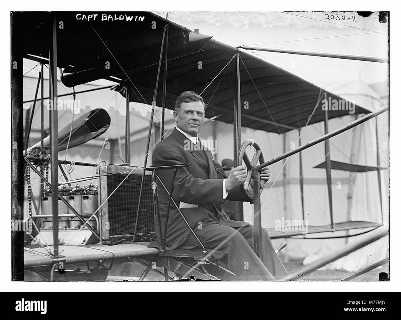 Portrait of Captain Thomas S. Baldwin, an early aviation pioneer, known ...