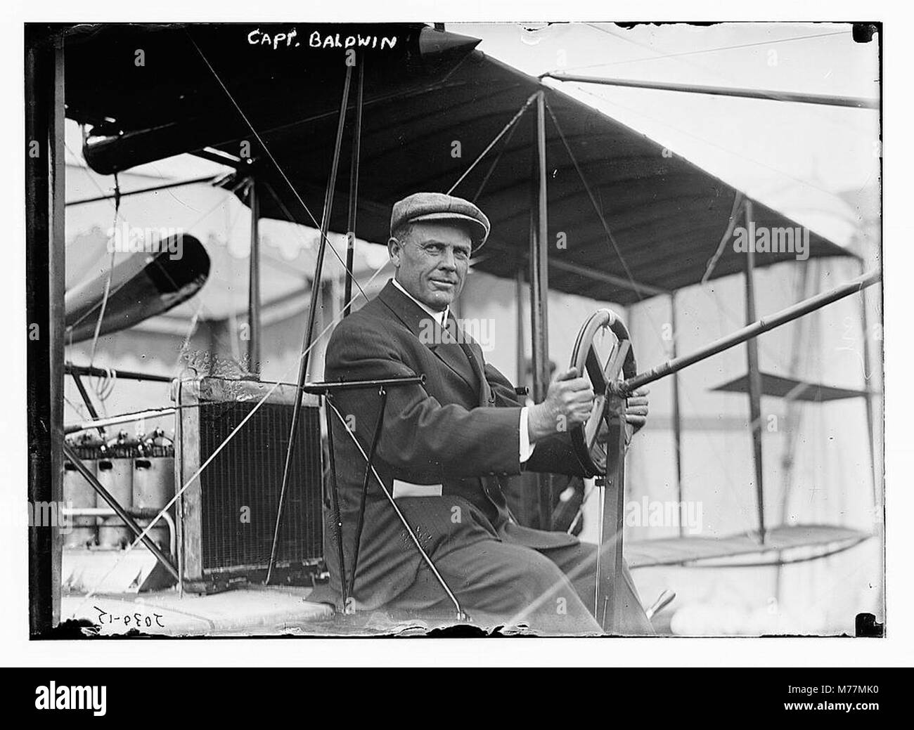 A portrait of Captain Thomas S. Baldwin, a pioneer in aviation and the ...