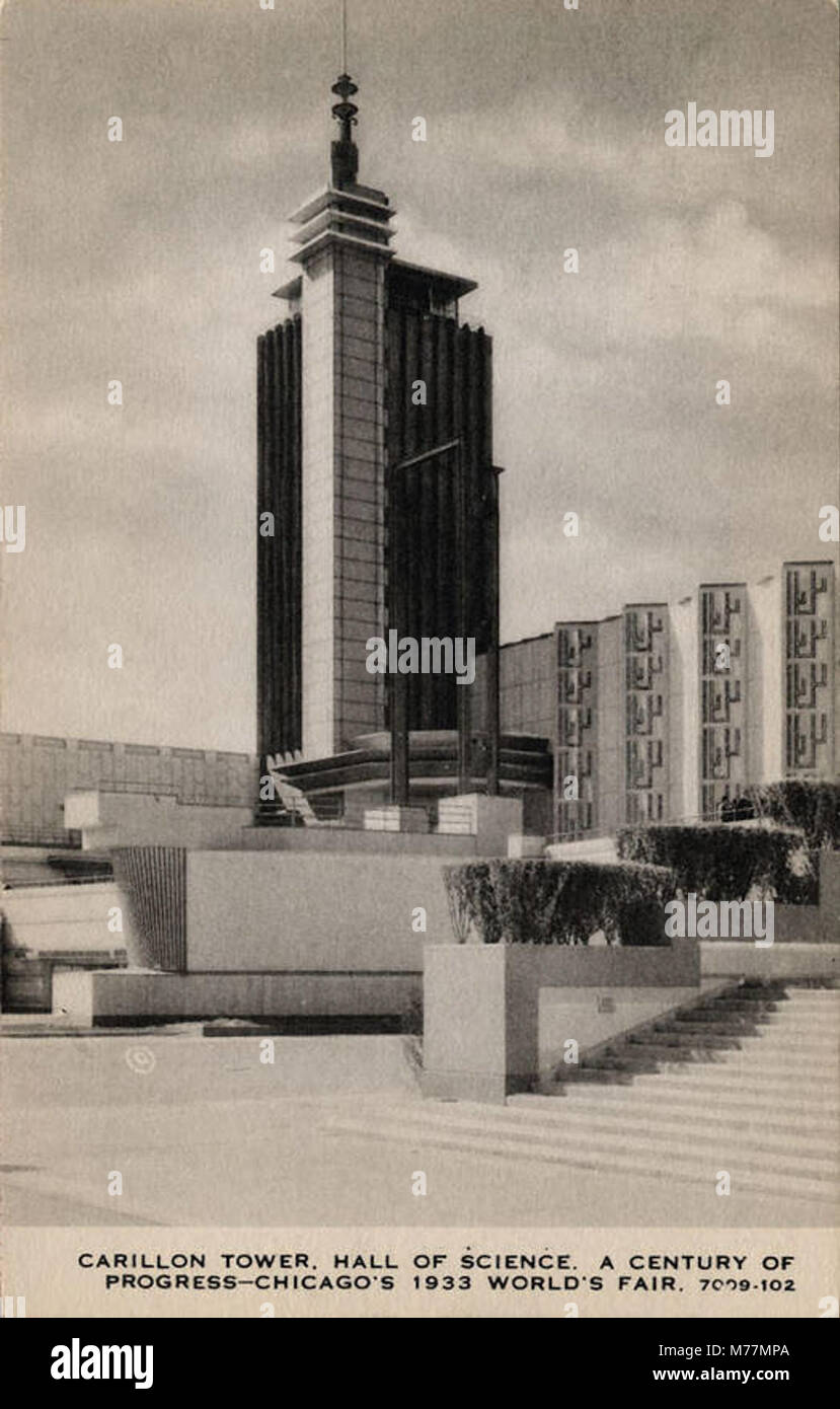 A photograph of the Carillon Tower at the Hall of Science during the ...
