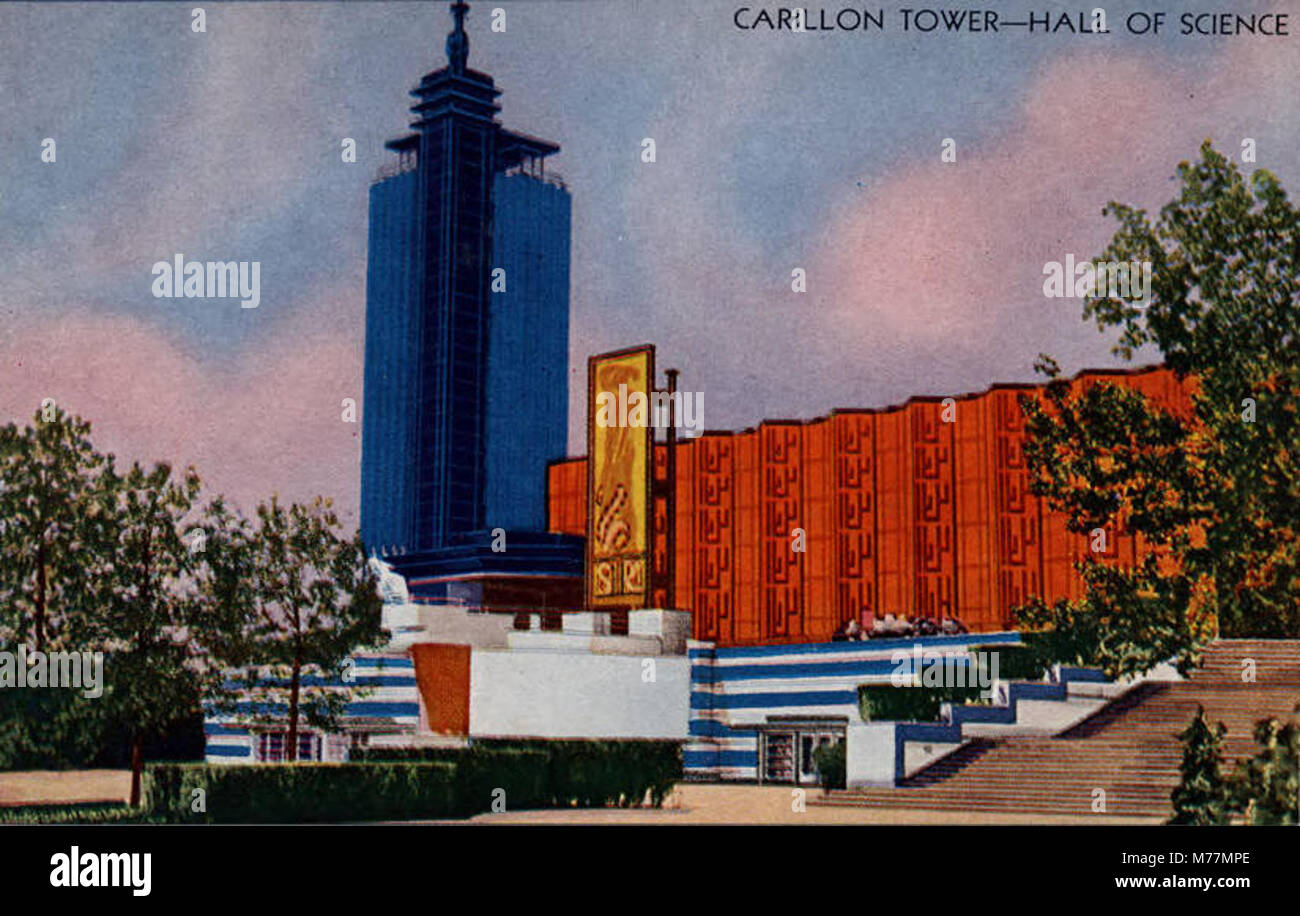 Photograph of the Carillon Tower at the Hall of Science. The tower ...