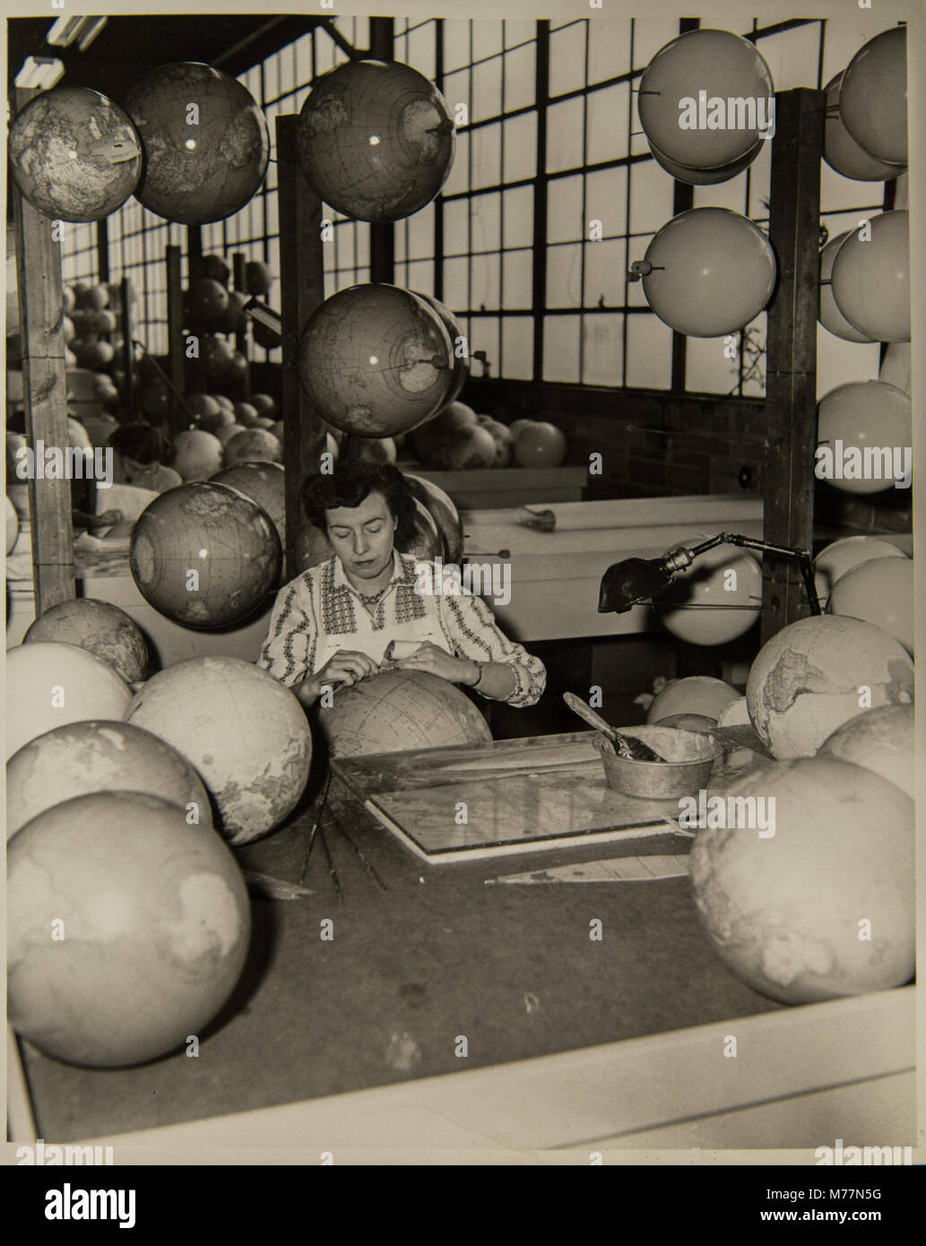 The process of manufacturing globes is a detailed cartographic ...