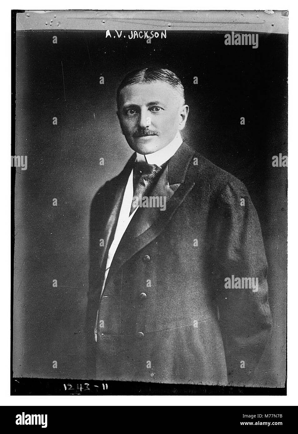 This portrait features A.V. Jackson, likely a prominent figure in ...