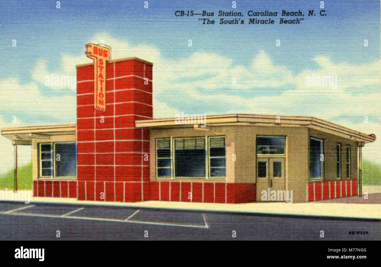 The CB-15 bus station in Carolina Beach, a key transport hub serving ...