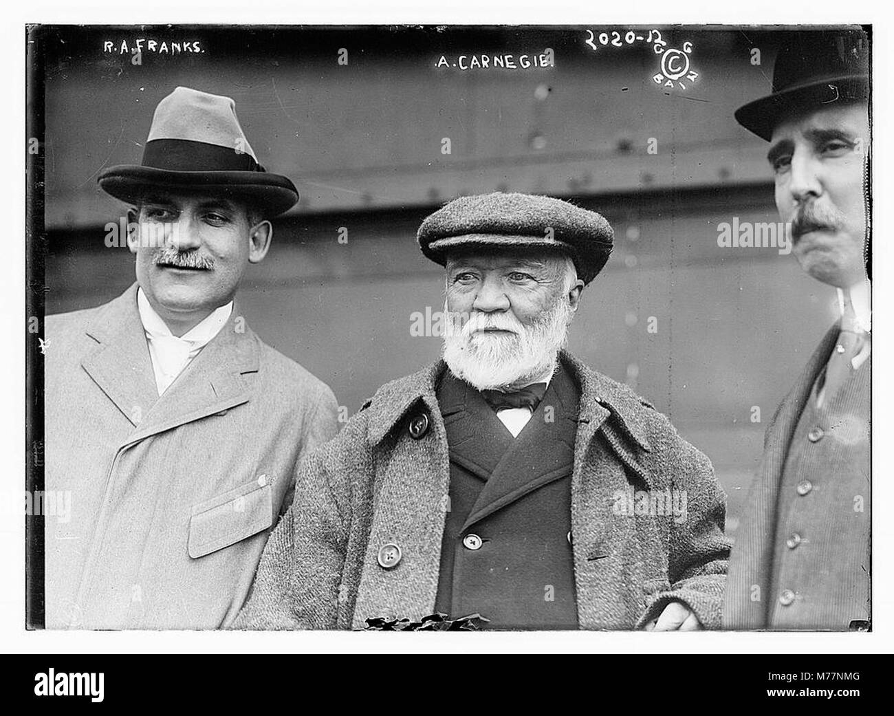 A portrait of Andrew Carnegie, the industrialist and philanthropist ...